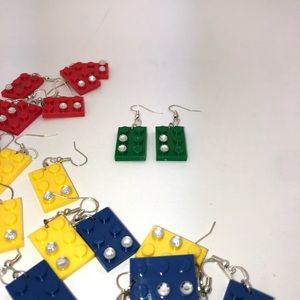 Handmade | Jewelry | Lego Style Earrings Pick 4 Pairs | Poshmark